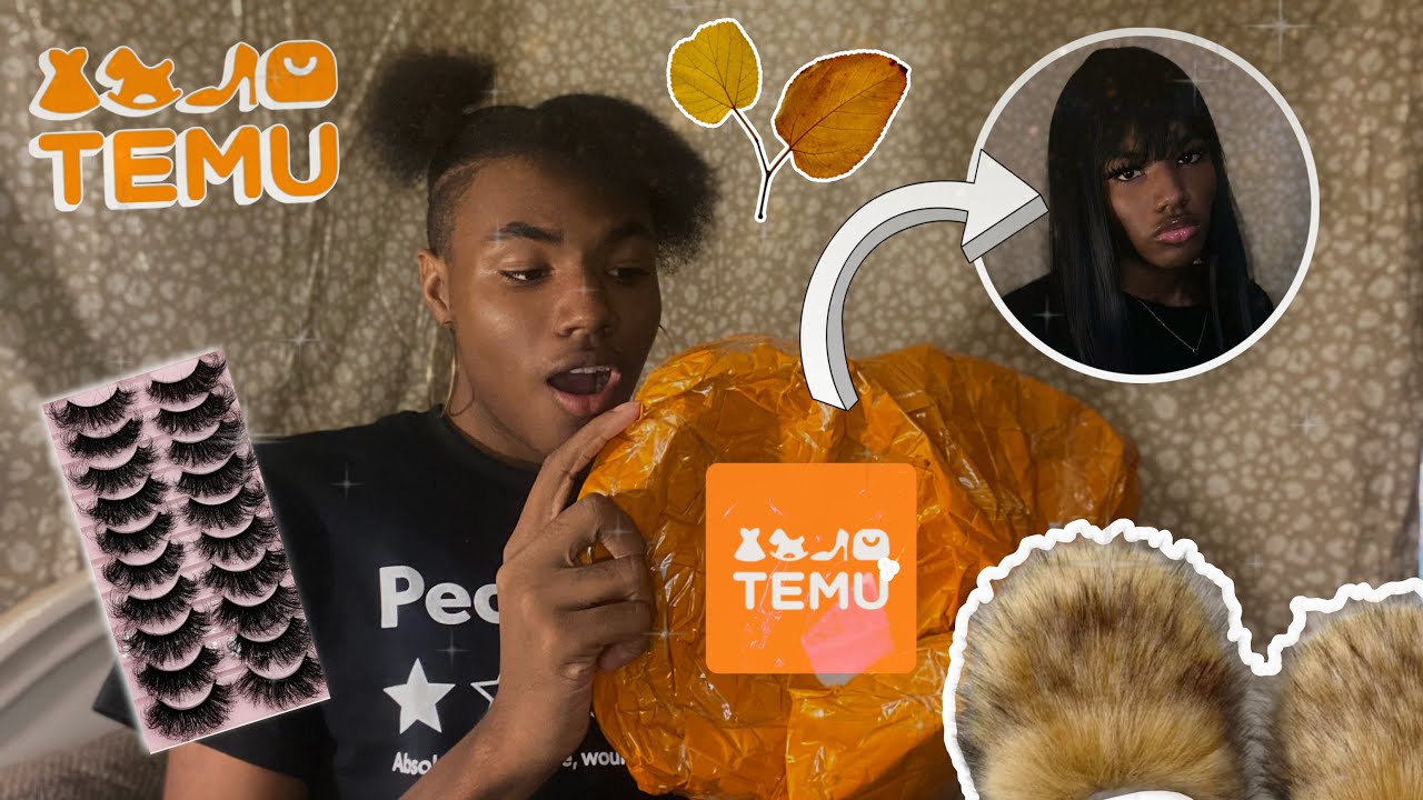 I BOUGHT 2 CHEAP TEMU WIGS👀 | fall starter kit, fluffy lashes, furry ...