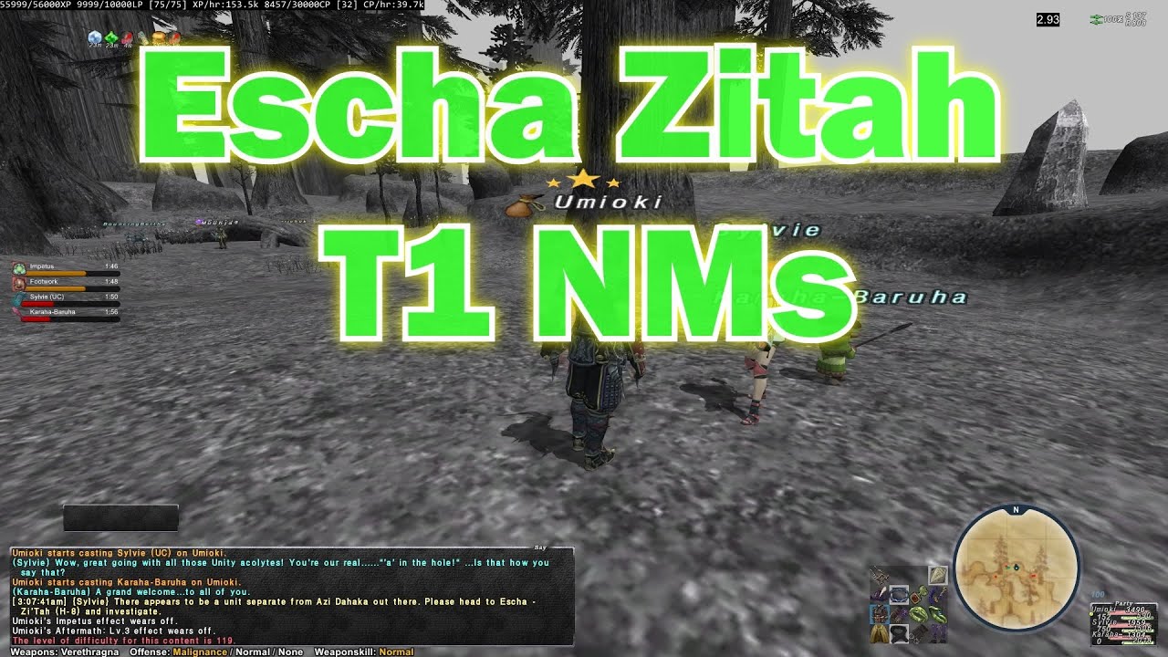 FFXI MNK Solo - Escha Zitah T1 NMs - YouTube