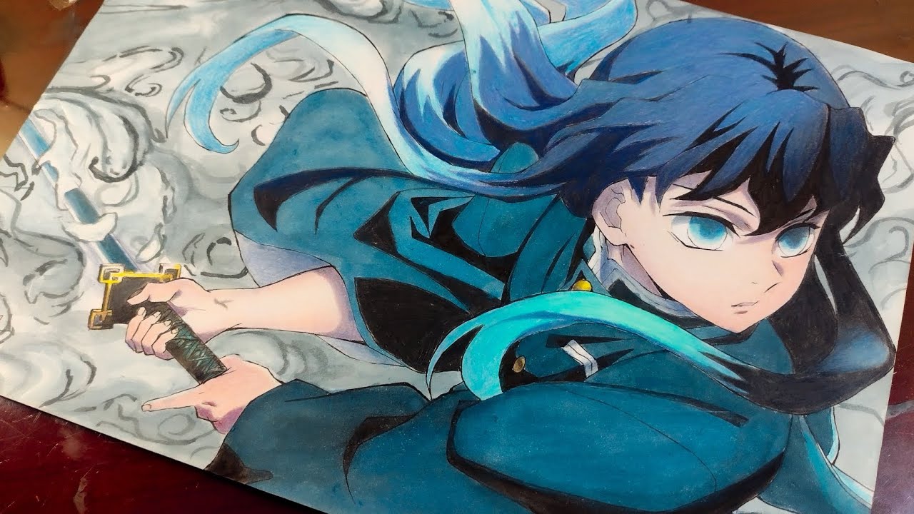 Speed Drawing MUICHIRO TOKITO (speed drawing Demon Slayer) Drawing ...