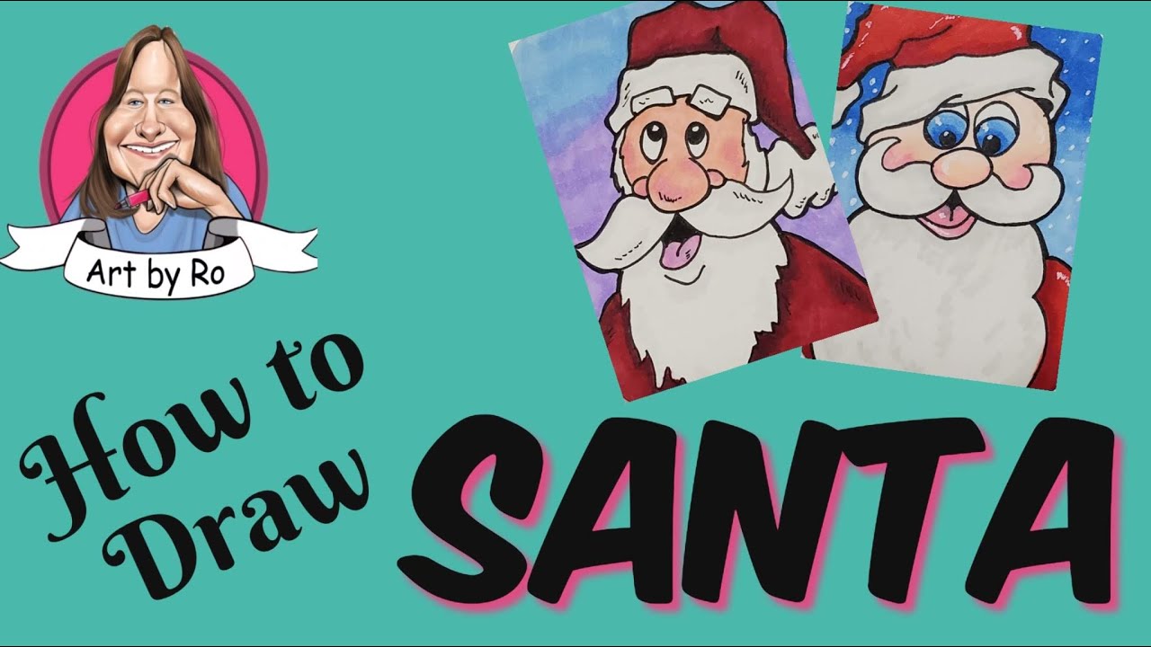 How to Draw Santa with Markers (step by step) - YouTube