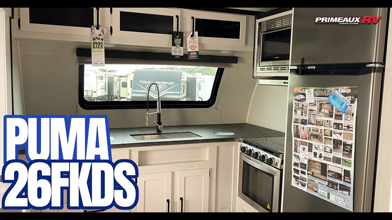 Puma 26FKDS front kitchen travel trailer - YouTube
