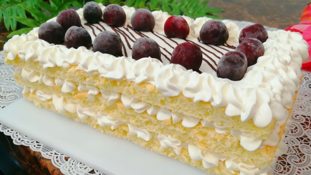 5 Dona Masalliqdan Juda Mazali Tort Tayyorlash / Biskvitli Tort ...