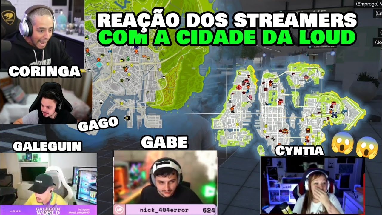 REAÇÃO DOS STREAMERS ENTRANDO PELA PRIMEIRA VEZ NA METRÓPOLE NOVA ...