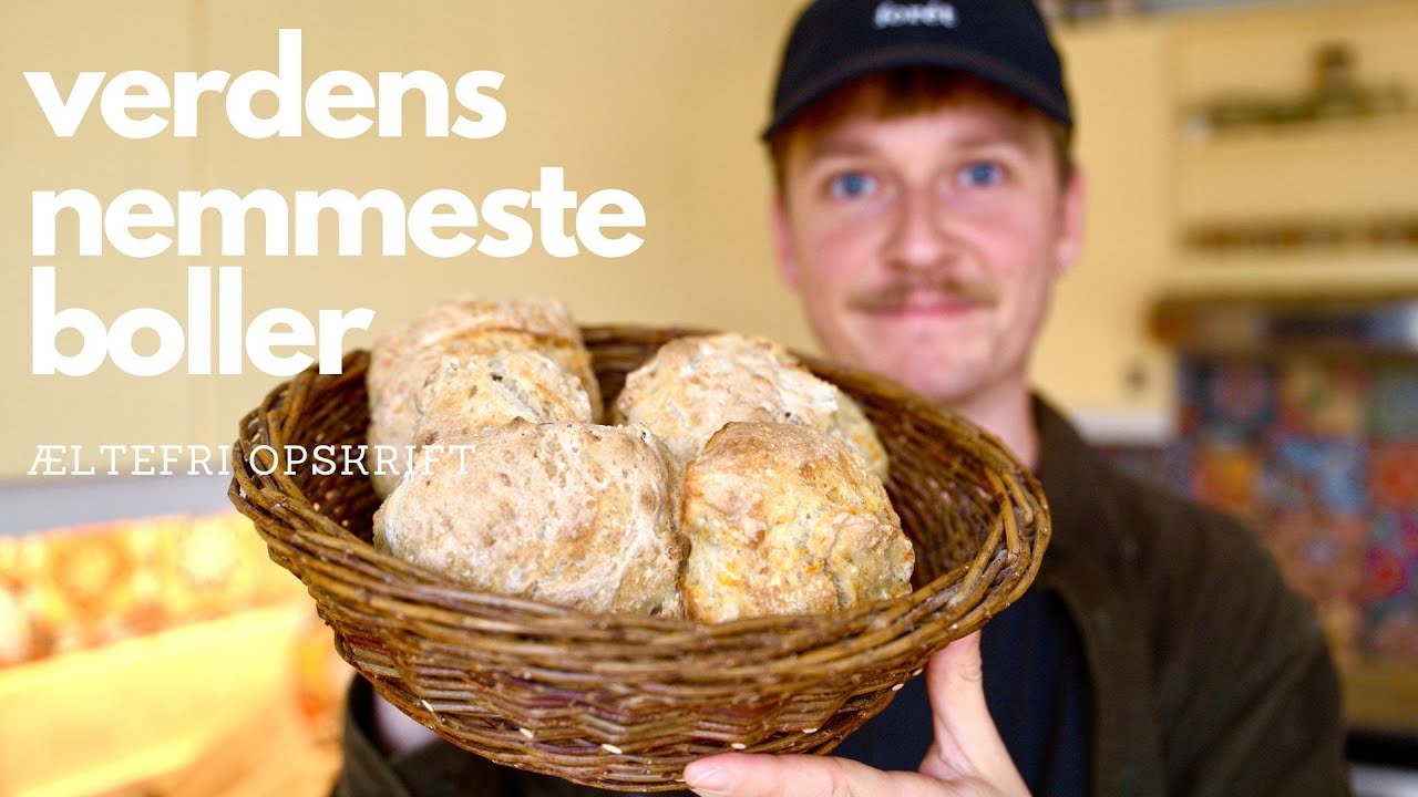 VERDENS BEDSTE BOLLER – Hurtig, nem og æltefri opskrift - YouTube