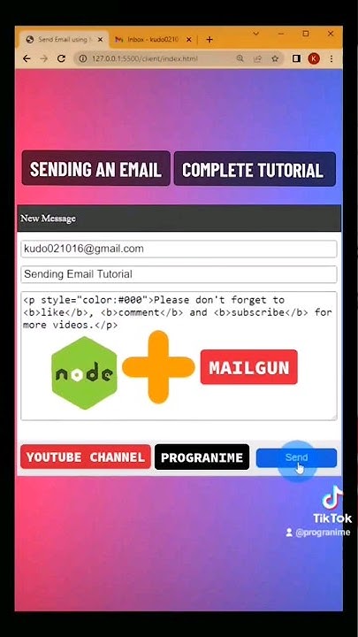 Detailed Tutorial on How to Send an Email using nodejs and mailgun. #nodejs #mailgun #developer ...