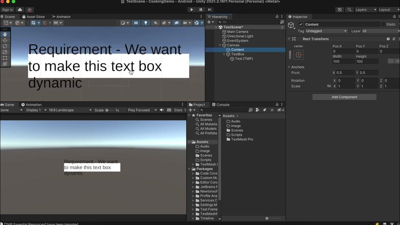 Dynamic Textbox | Auto resize text background | Unity3d | UI - YouTube
