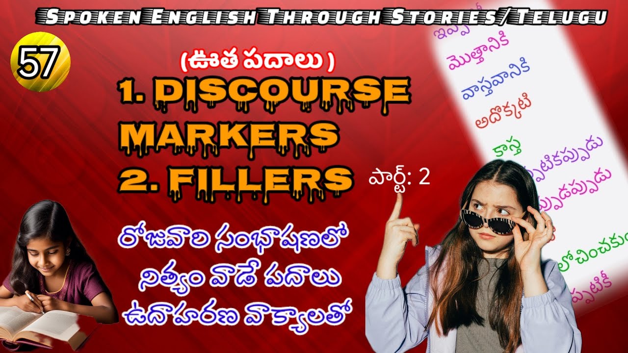 #60 Discourse Markers #ఊత పదాలు #Fillers #Speech spaers - YouTube