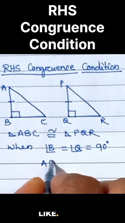 RHS Congruence Condition##educationalshort - YouTube