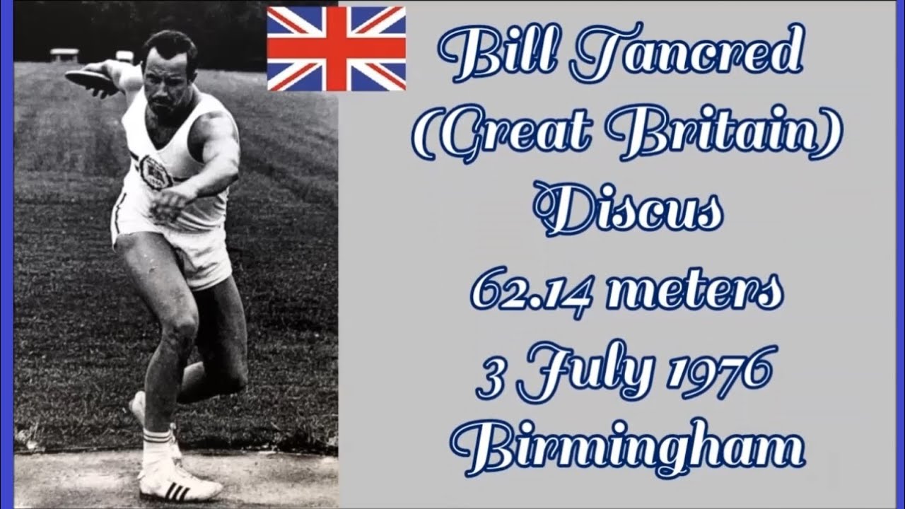 Bill Tancred (Great Britain) Discus 62.14 meters 3 July 1976 Birmingham ...