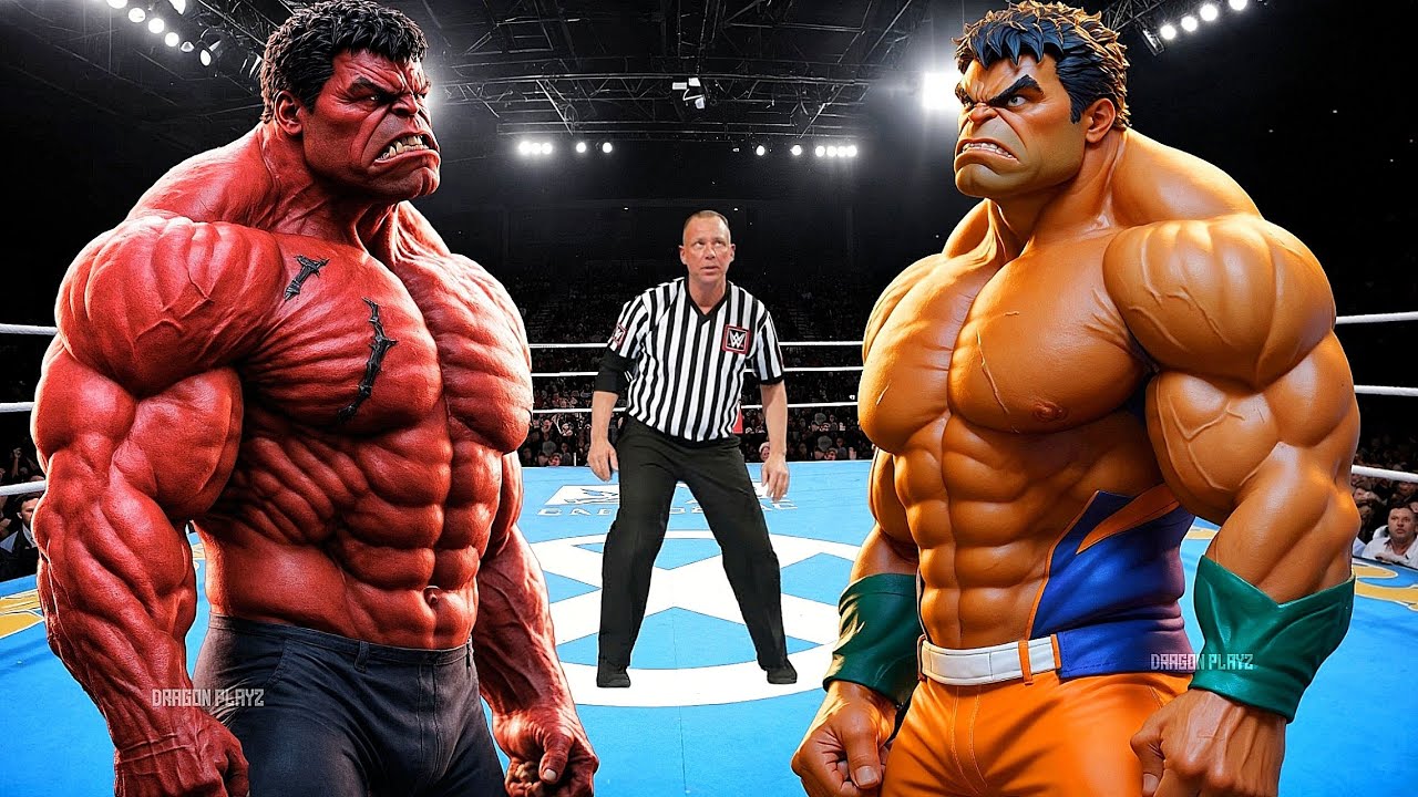 RED HULK VS ORANGE HULK - EPIC BATTLE - YouTube