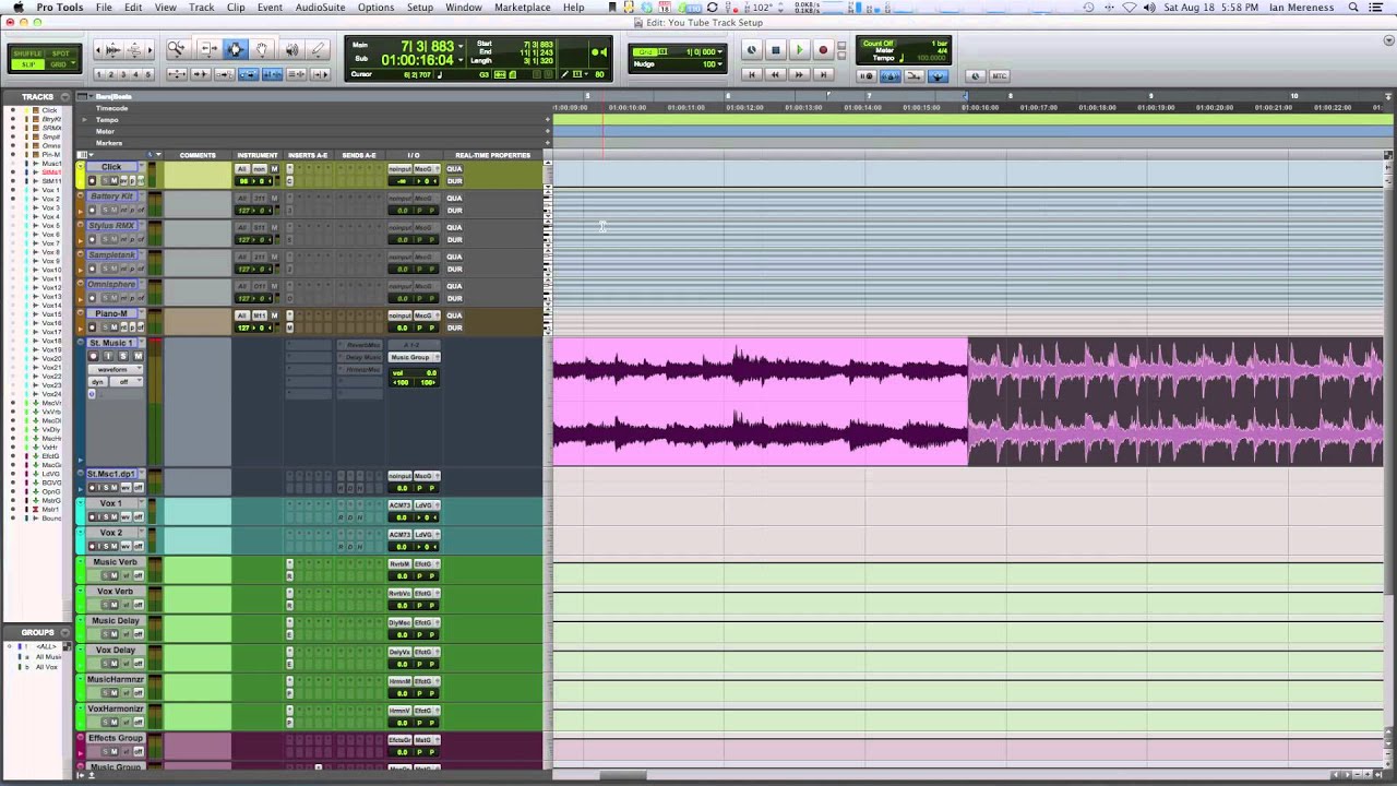Pro Tools Track Setup and Format - YouTube