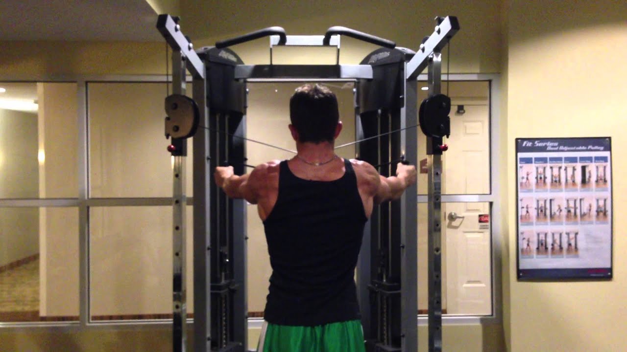 Back workout : Reverse cable cross by The Fitness Dude - Philippe - YouTube