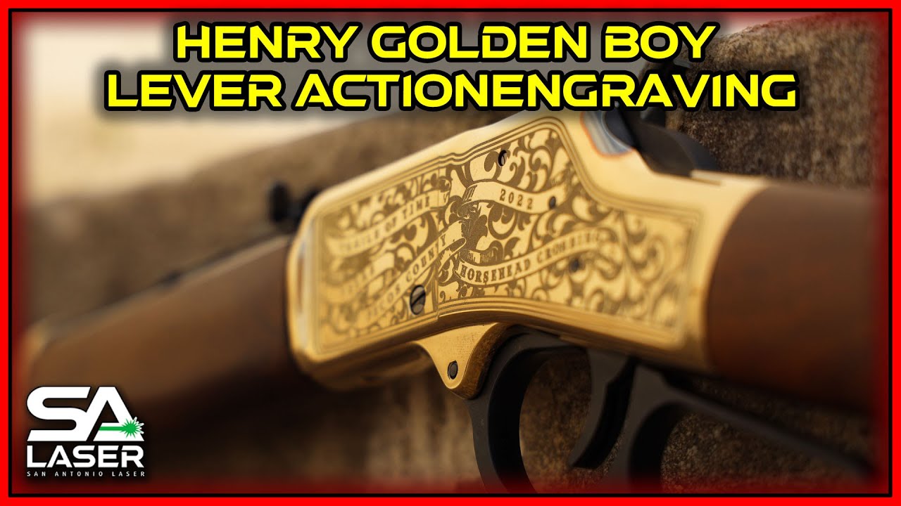 Henry Golden Boy lever action Engraving - YouTube