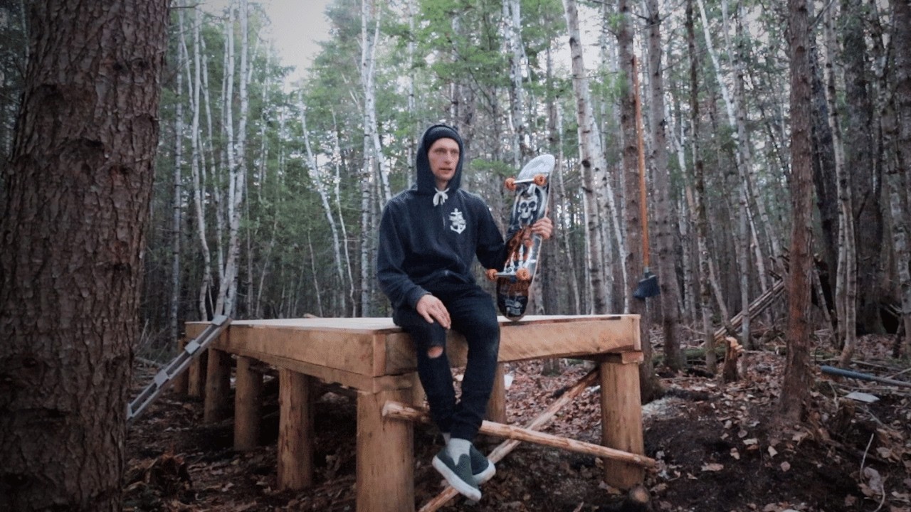 Skateboarding On The Forest Gap : Landing The First FIVE Tricks - YouTube