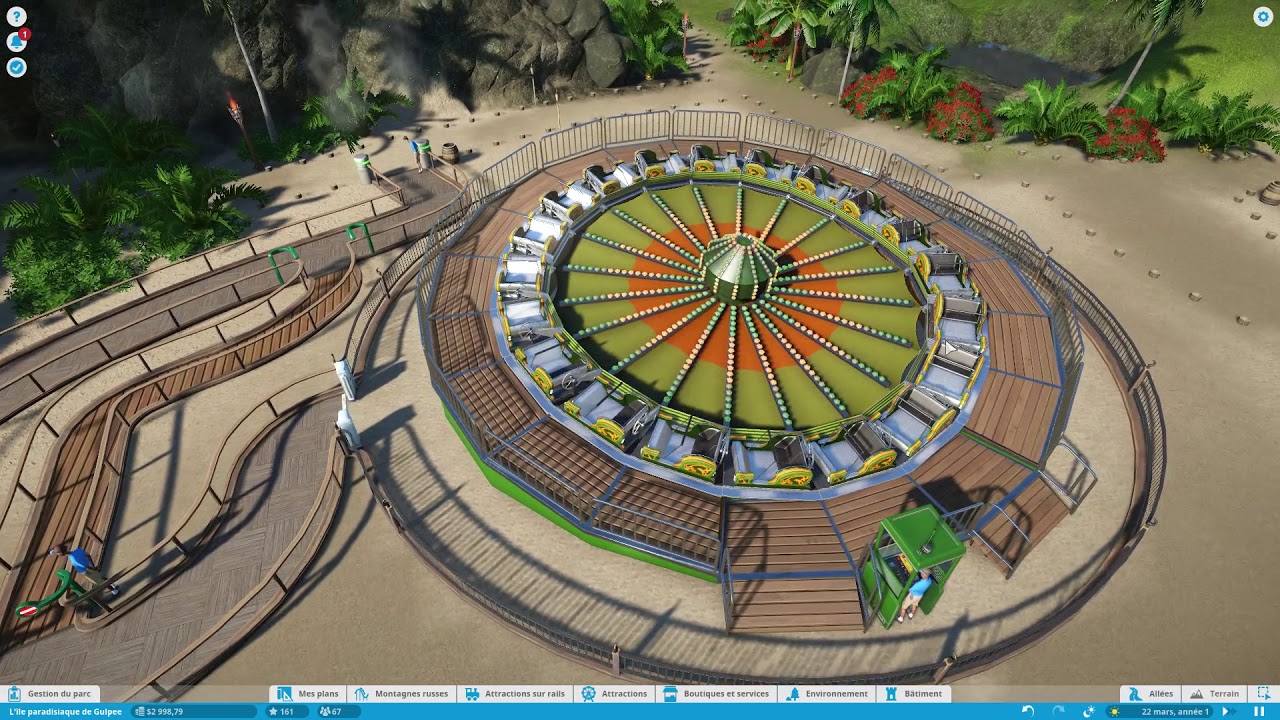 Let's play (fr) Planet Coaster #16 : L'île paradisiaque de Gulpee - YouTube