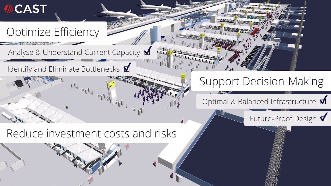 CAST Terminal Airport Simulation - YouTube