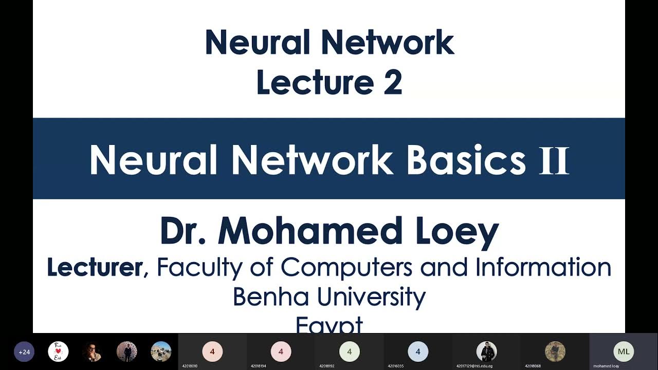 Neural Network Lecture(2) ~Dr-Mohamed Loay - YouTube
