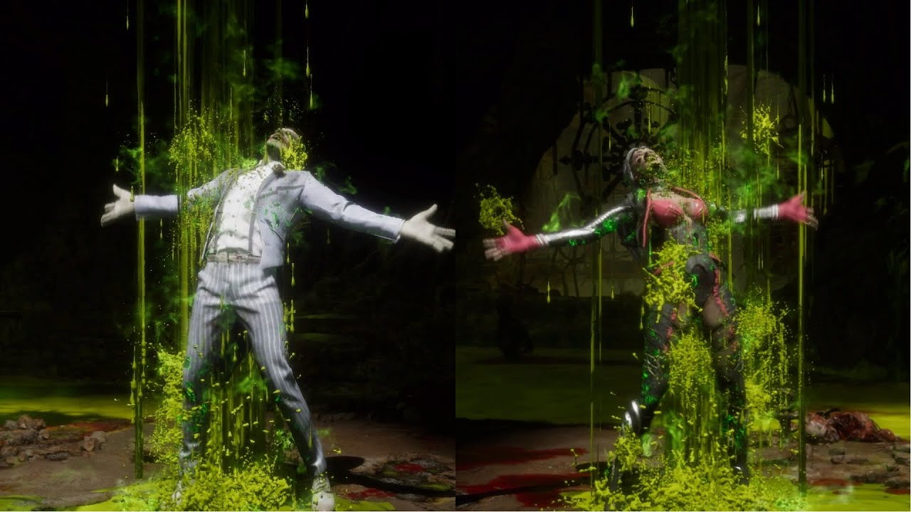 Mortal Kombat 11 - Deadpool Stage Brutality On All Characters - YouTube