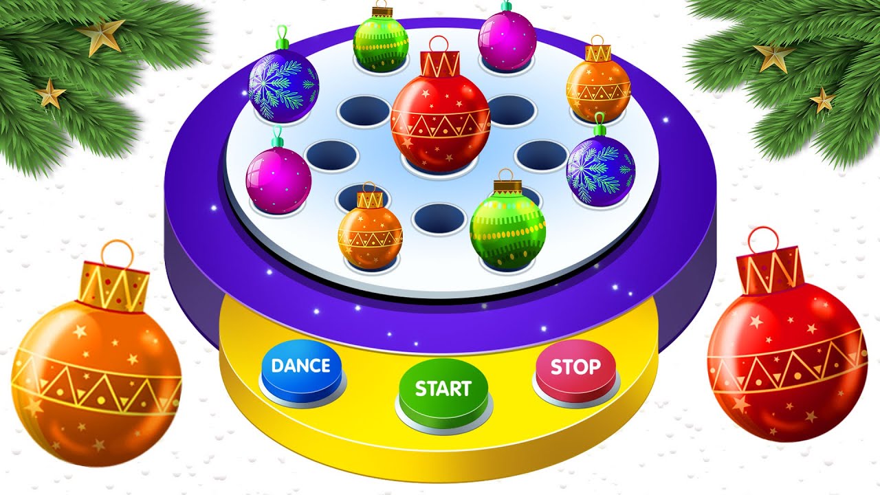 🎅🏻 Learn Colors With Christmas Dancing Balls + More Christmas Videos ...