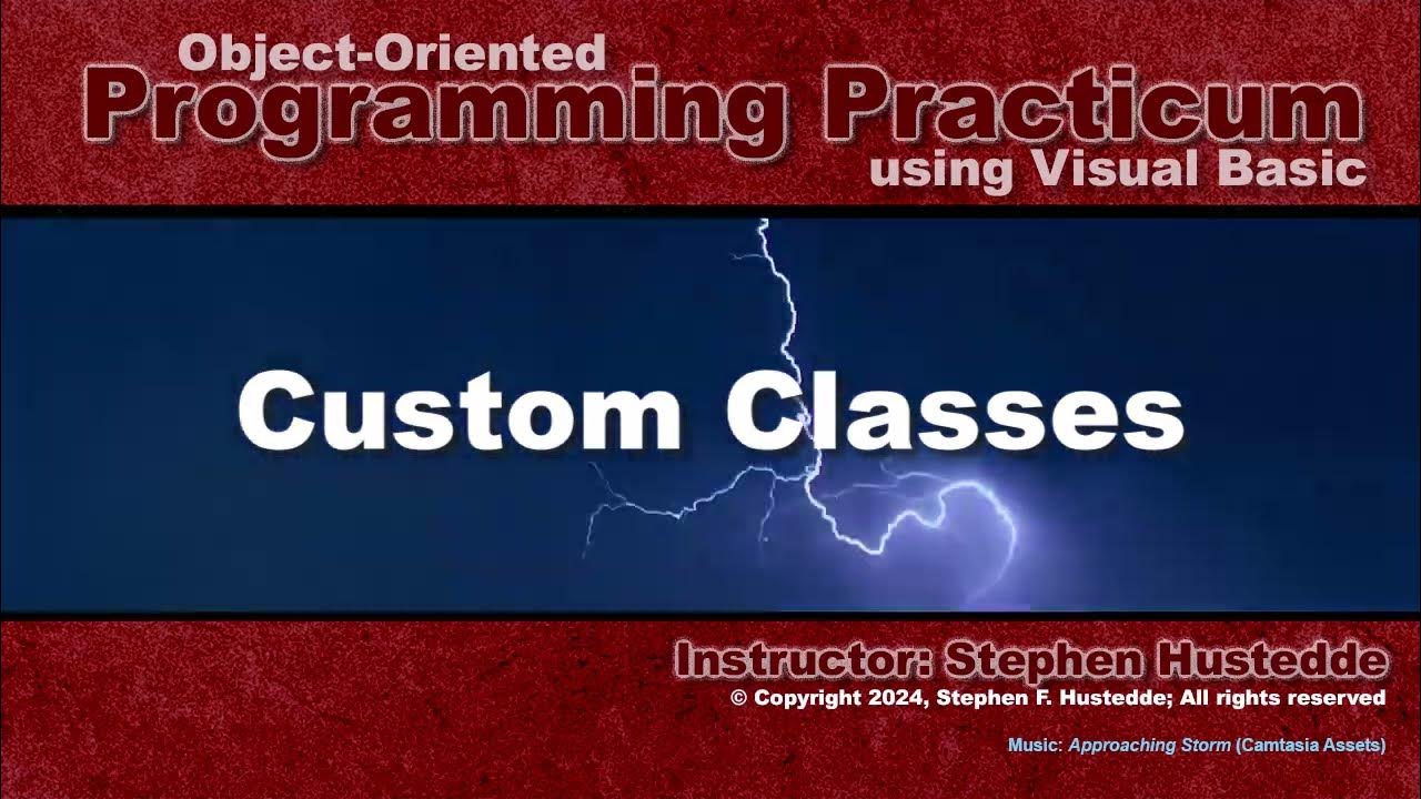 OOP Programming (VB) - 11A Custom Classes - YouTube