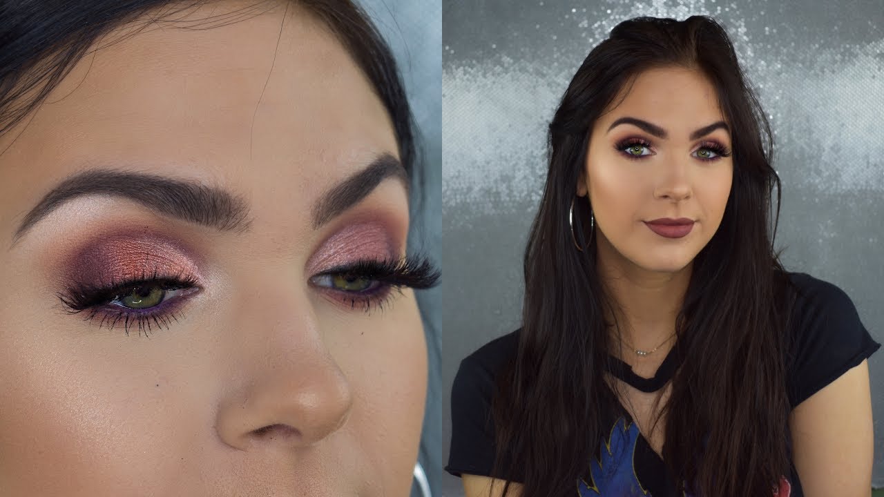 Rose Gold Fall Smokey Eye & Berry Lips Makeup Tutorial | Quick Beat - YouTube