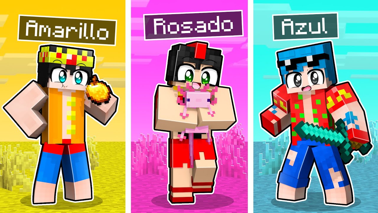 MINECRAFT pero JUGAMOS al RETO de los COLORES 😂 Los COMPAS en MINECRAFT ...