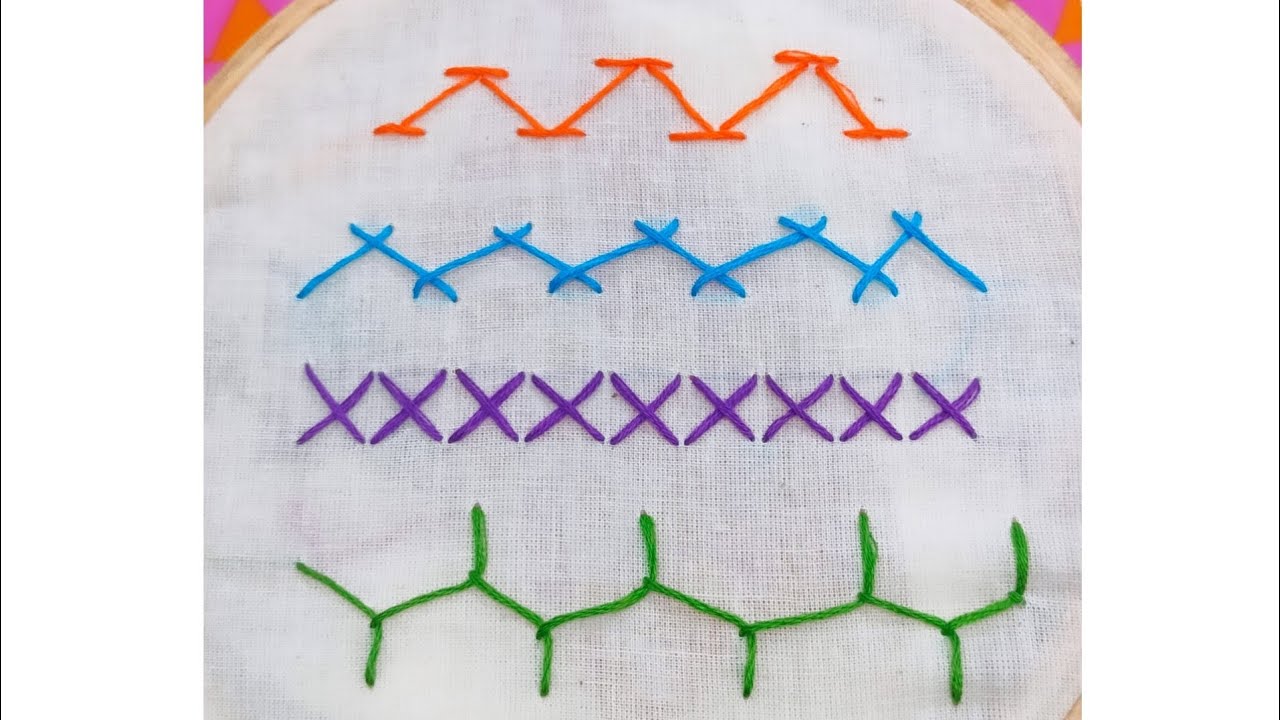 Basic hand embroidery stitches/ step by step tutorial for beginners ...