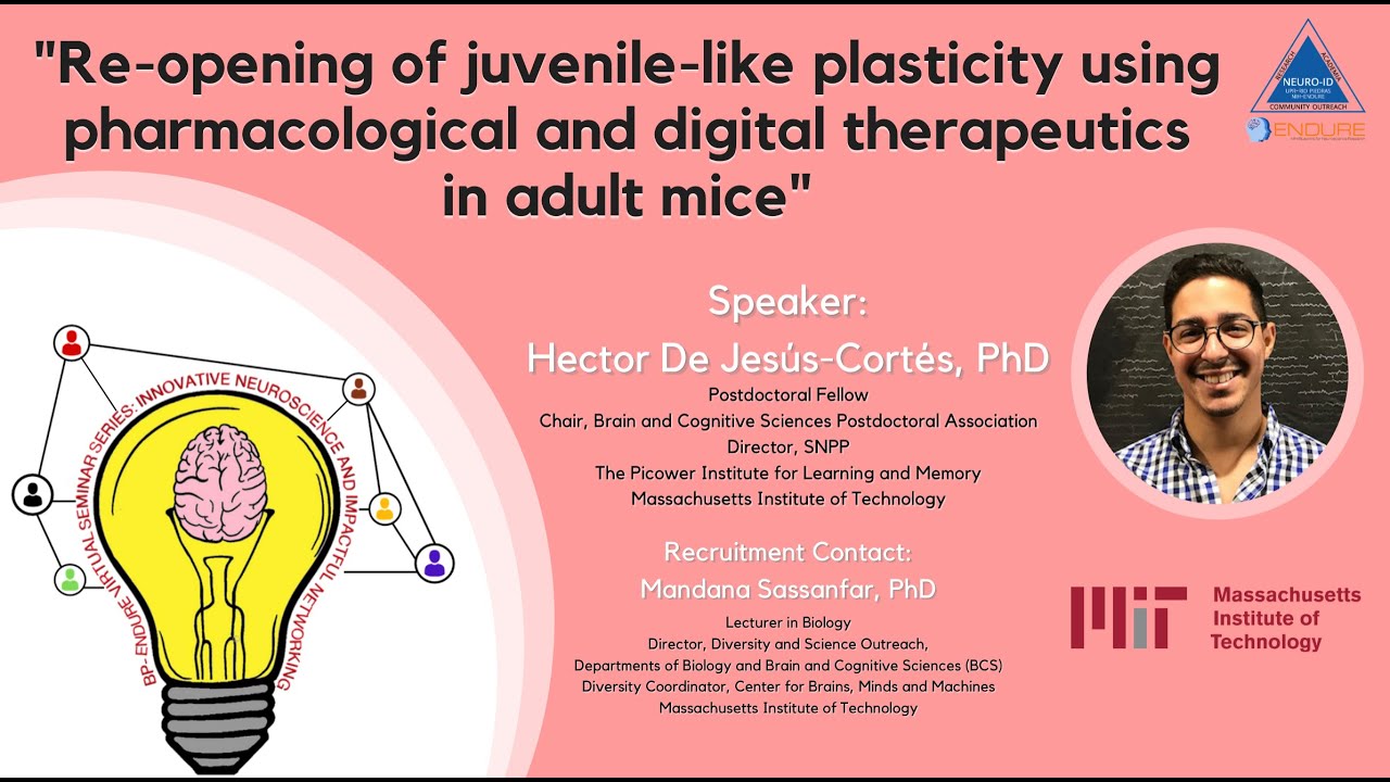 BP ENDURE VIRTUAL SEMINAR SERIES ft. Dr. Héctor De Jesús from MIT - YouTube