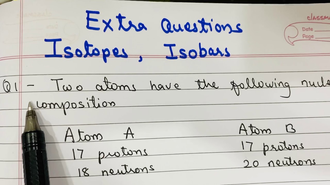 Class 9 Questions based on Isotopes - YouTube