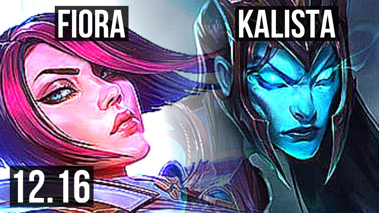 Fiora Vs Kalista Top 75 Winrate 3 1 4 Kr Master 12 16 Youtube