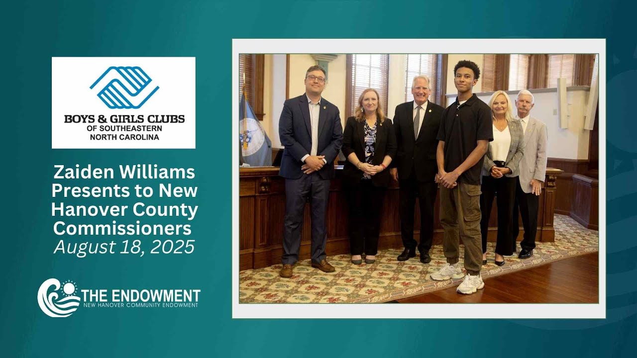 Boys & Girls Club Member Zaiden Williams Presents to New Hanover County ...