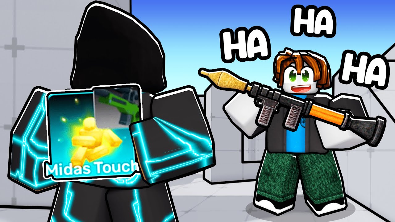 Pretending To Be a NOOB Then Using MIDAS TOUCH in Roblox Rivals! - YouTube