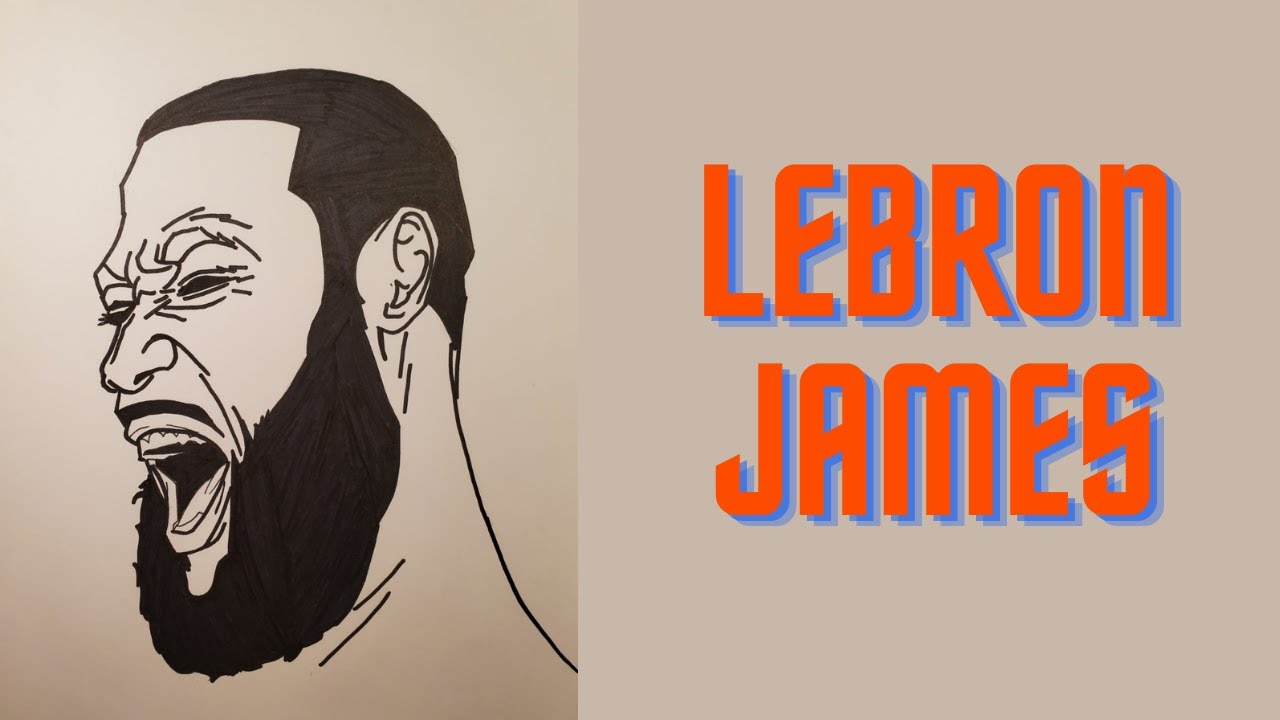 Lebron James Easy Drawing Step by Step, Lebron 23, Los Angles Lakers ...