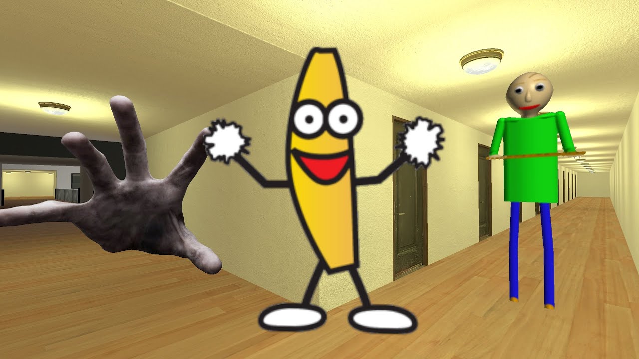 Banana,Baldi And Scary Hand Nextbot Gmod - YouTube