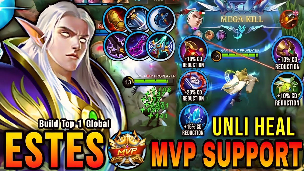 ESTES MVP SUPPORT | BEST HEALING COMBO|#mobilelegends @ML.Morado - YouTube