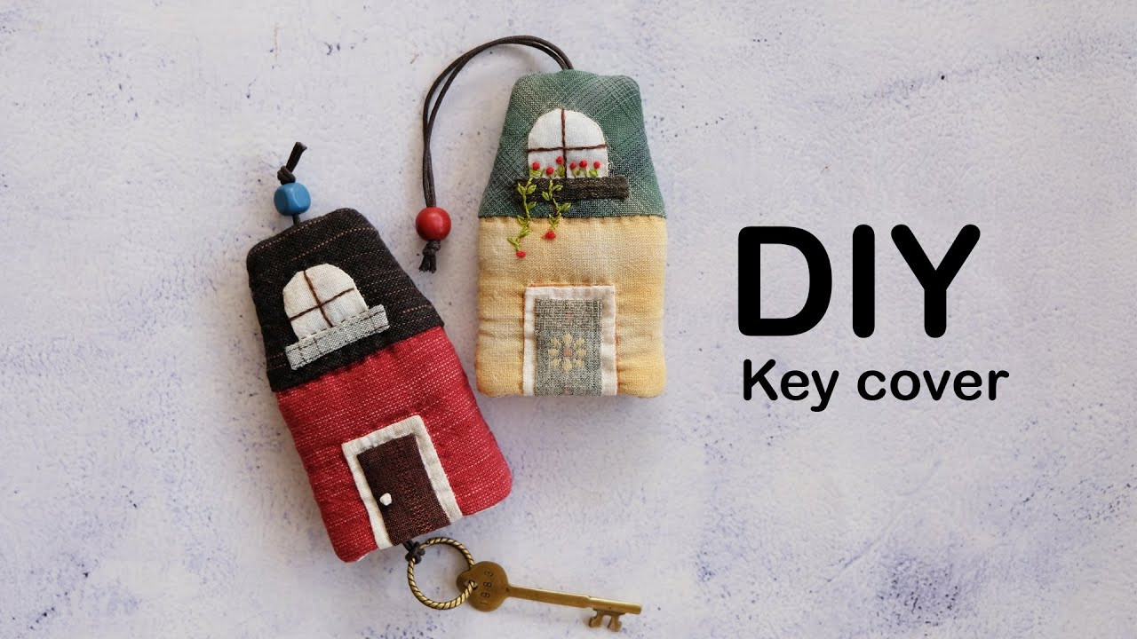 DIY Key Cover | วิธีทำที่เก็บกุญแจรูปบ้านน่ารักๆ - YouTube