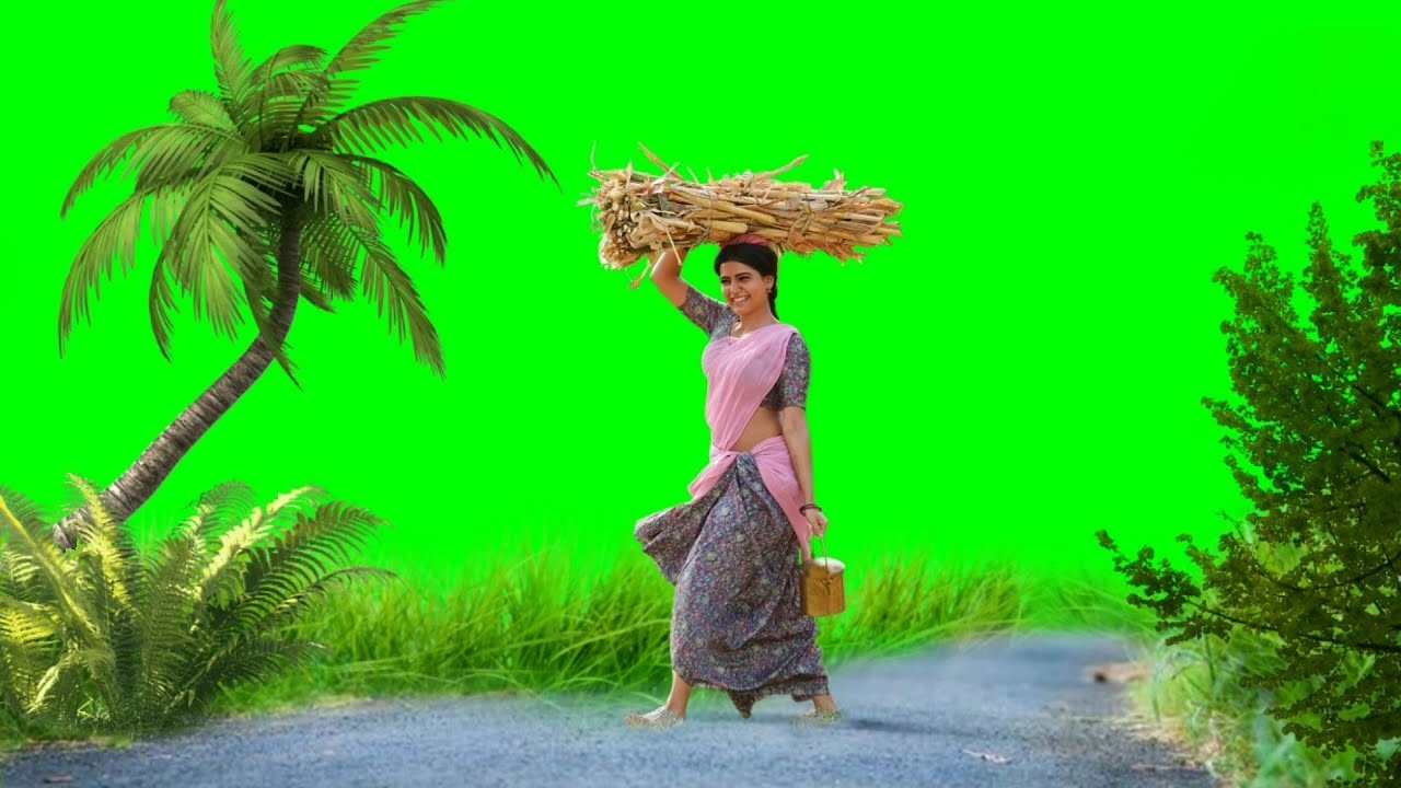 Beautiful girl nature green screen video // trending green screen ...