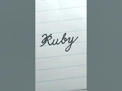 Ruby - Beautiful name in Cursive writing | Cursive writing for ...