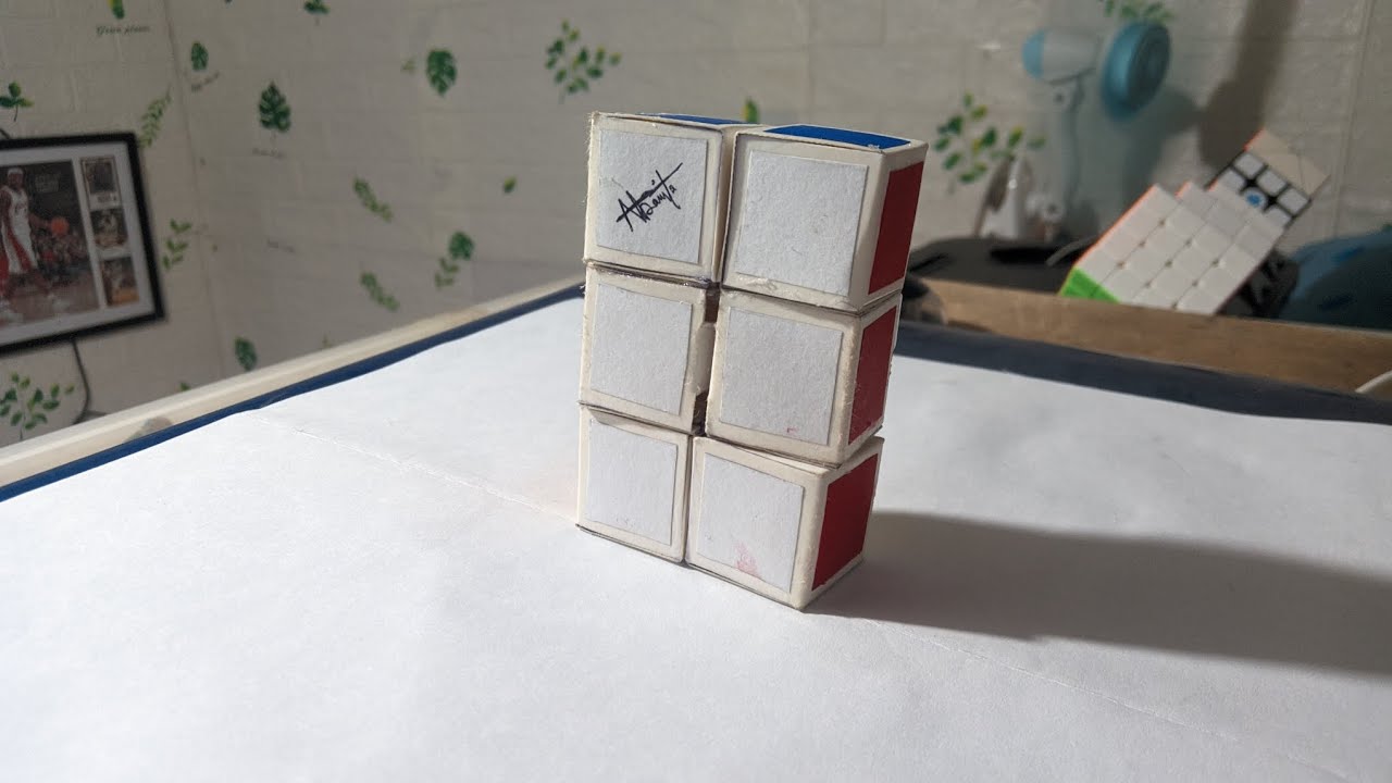 Cardboard 1x2x3 Rubik's cube - YouTube