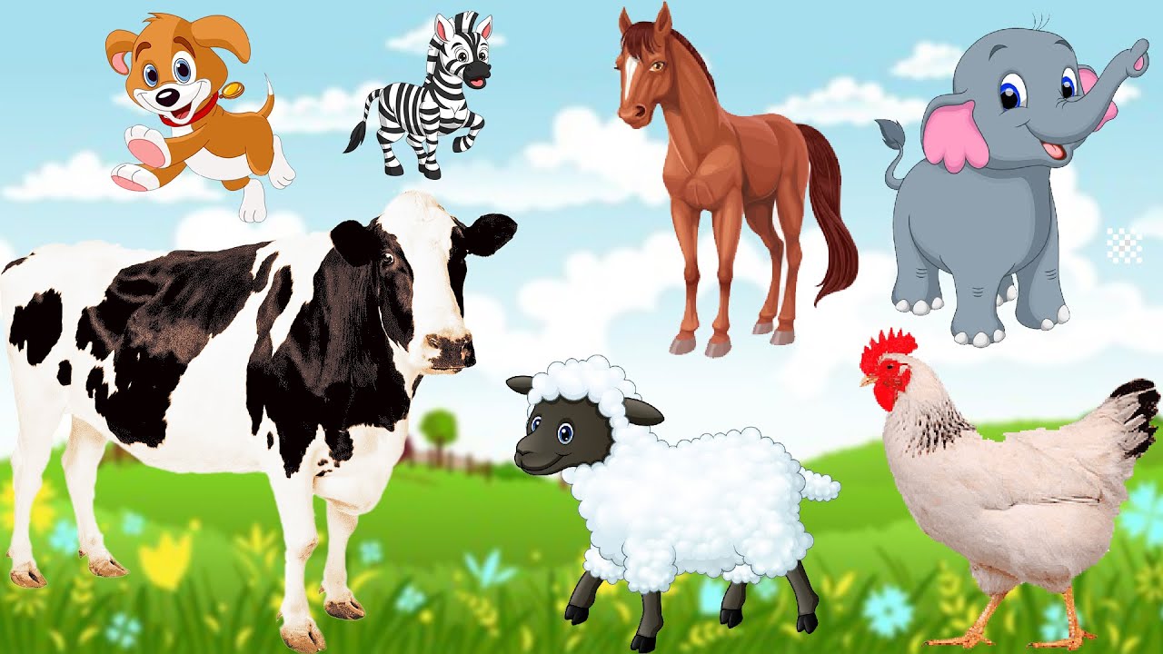 Learn Farm animals Names & Sounds for kids / Farm Animals Names ...