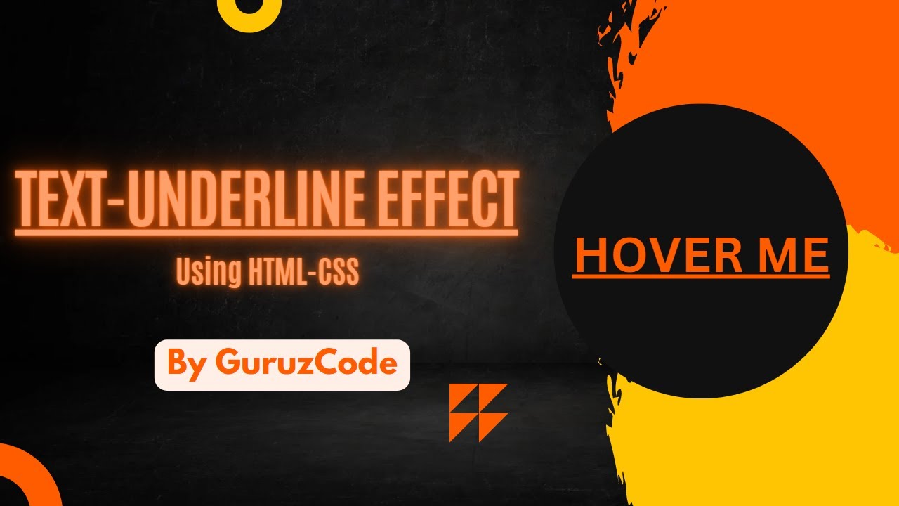 Text Underline Effect Using Html Css Coding Youtube Technology 3391