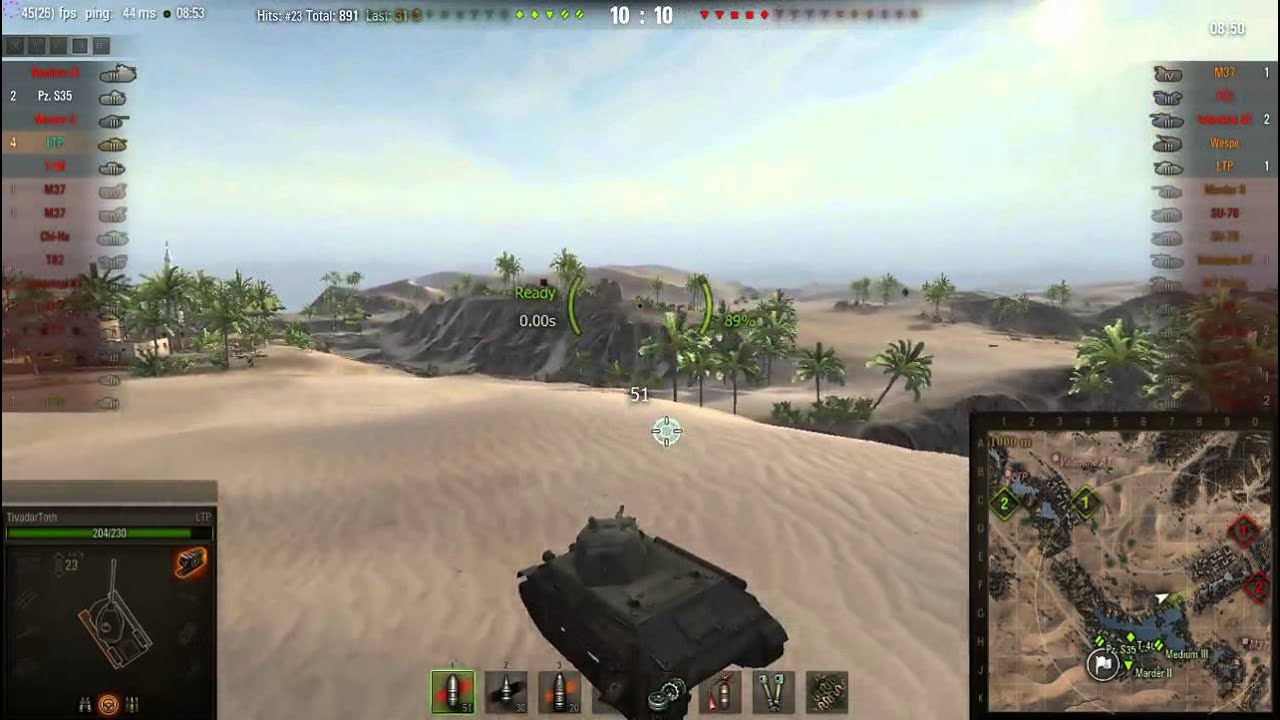 WoT LTP 8 kills 1300dmg on Sand River map - how to play LTP in public ...