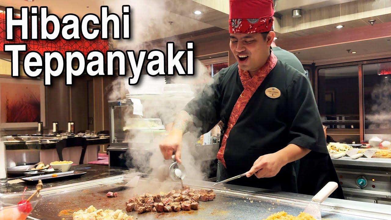 Teppanyaki Hibachi Grill Dinner on a Cruise Ship - YouTube