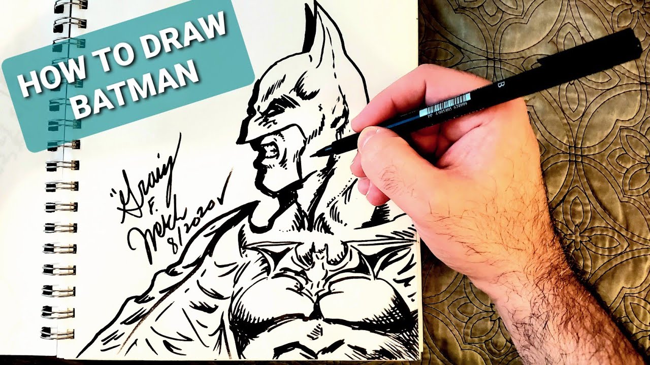 HOW TO DRAW BATMAN COMIC BOOK SUPERHERO UNIVERSE + MOVIE by ARTIST ...
