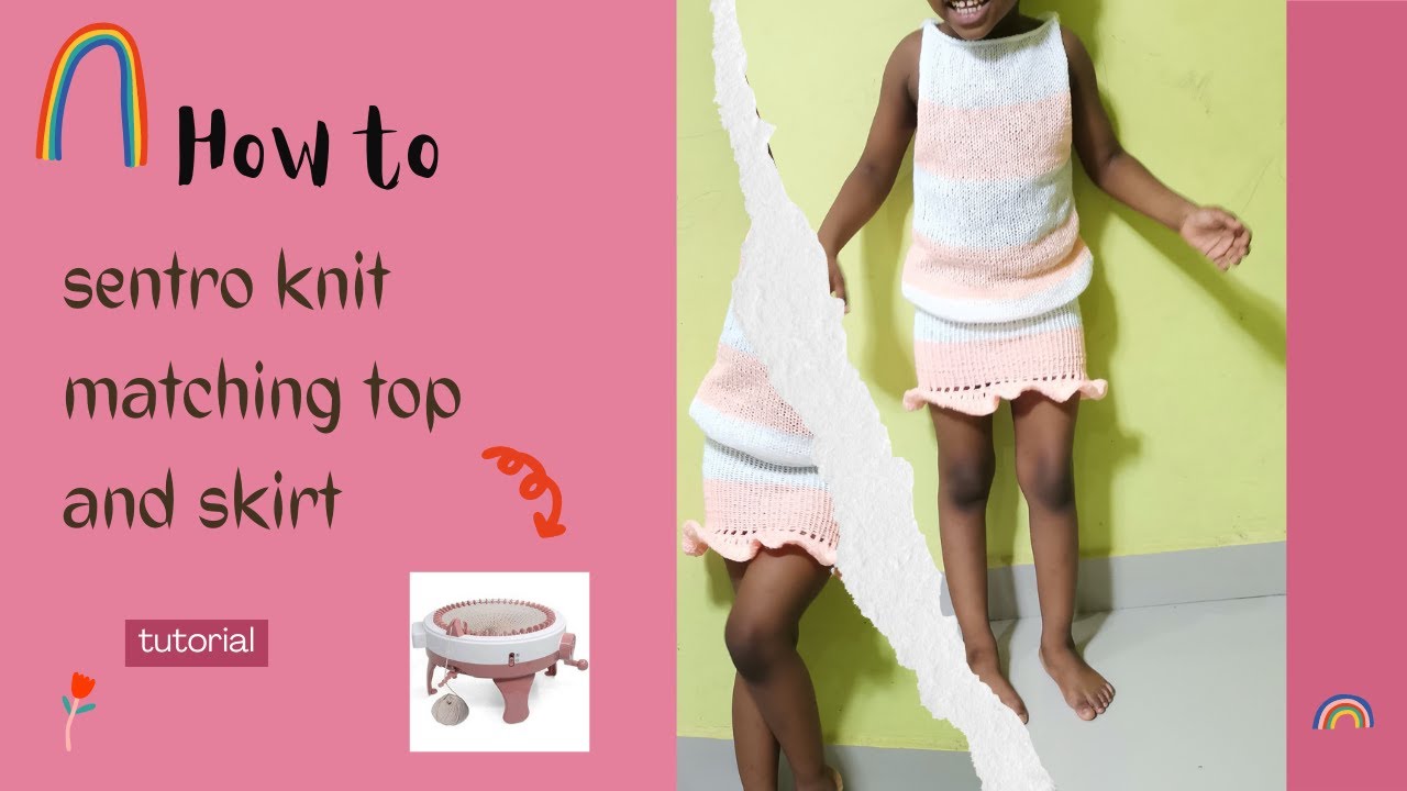 Diy .... sentro knit cute matching piece for kids 💕....easy quick ...