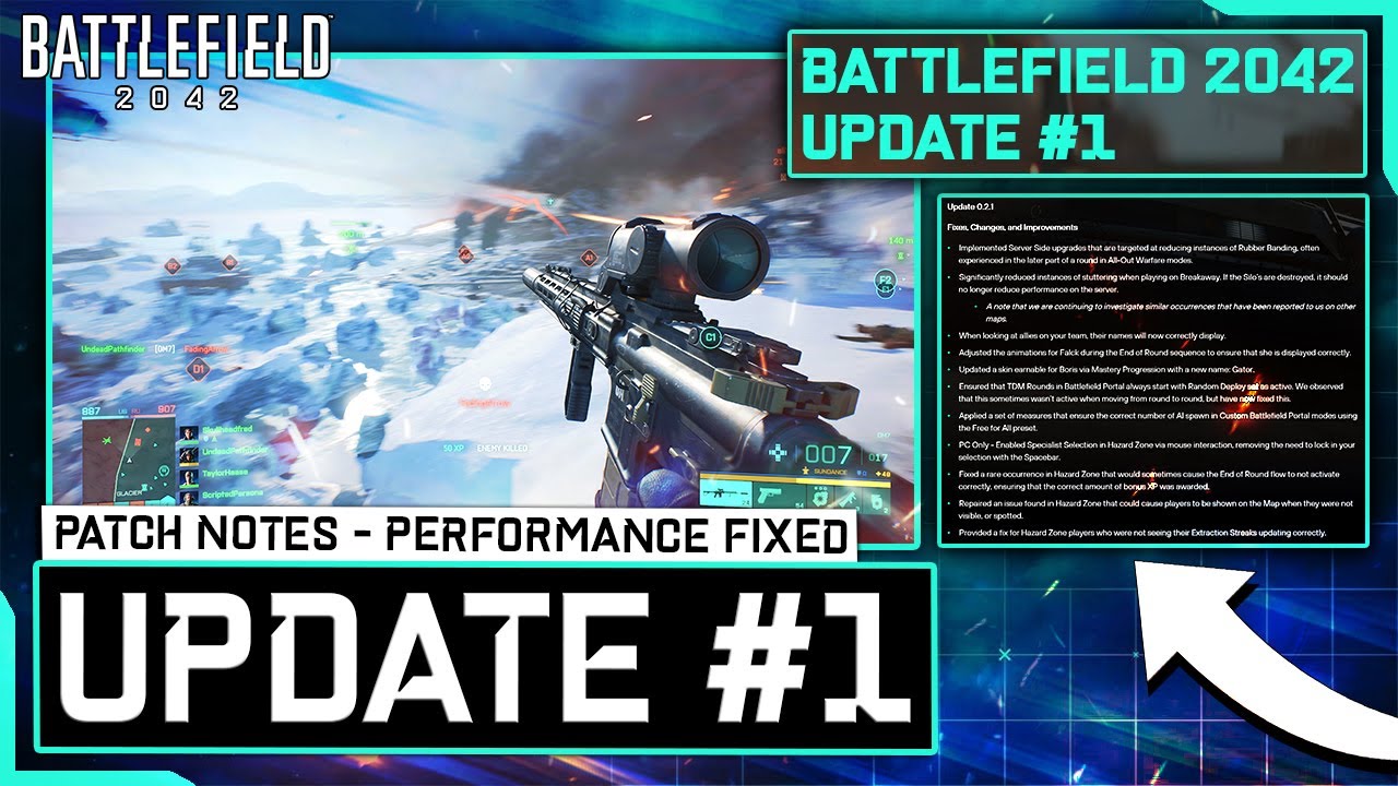 Battlefield 2042 Update #1 - Patch Notes - Performance Fixed ...