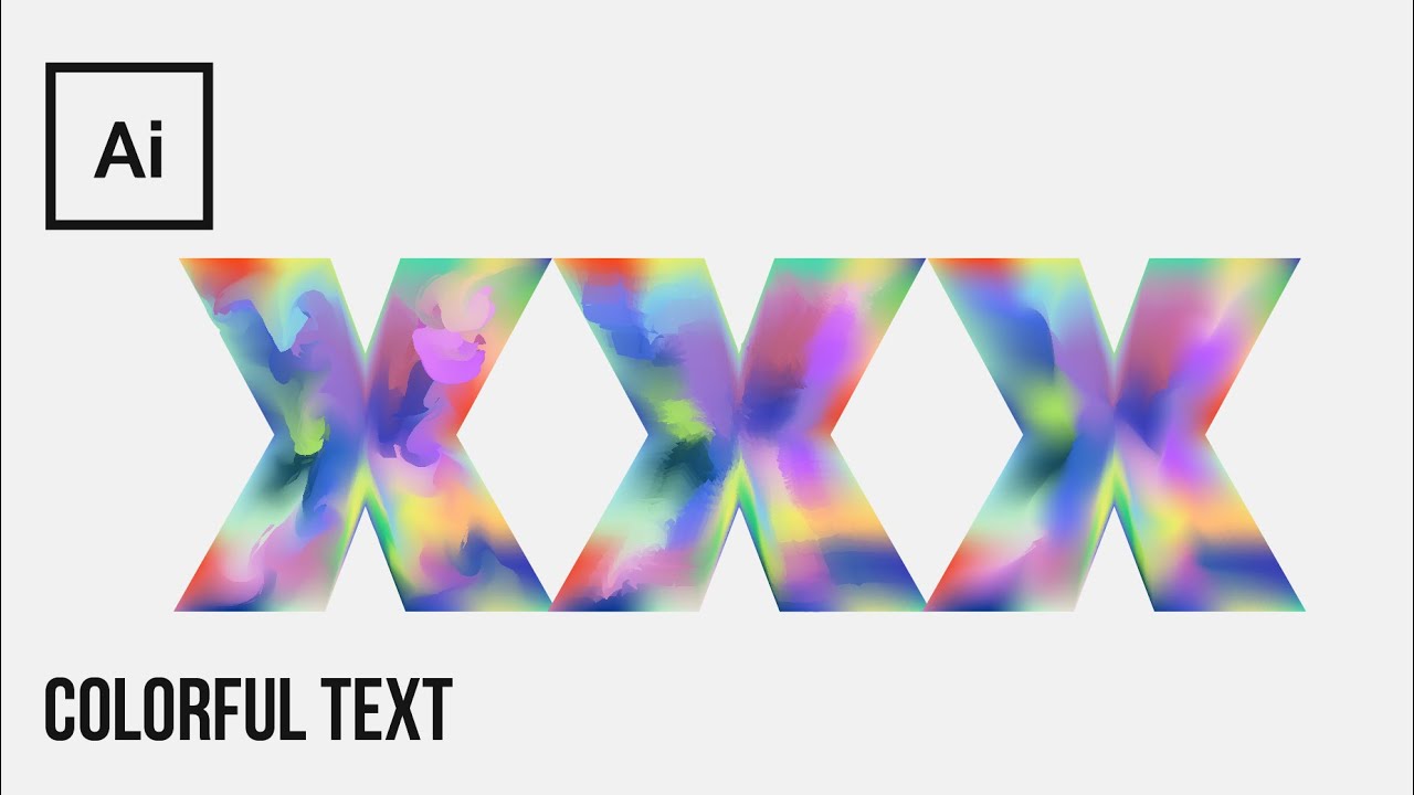 How to Create Colourful Text 🌈 in Adobe Illustrator | Adobe Illustrator ...