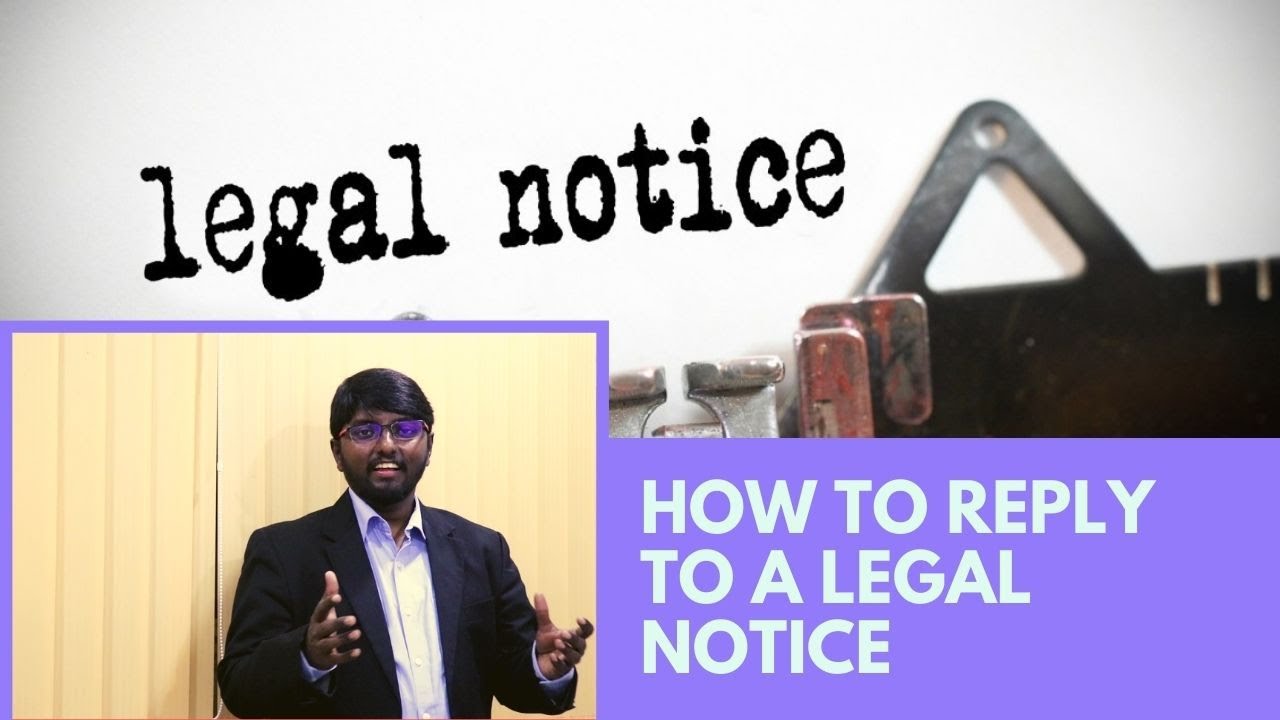 How to Reply to a Legal Notice - YouTube