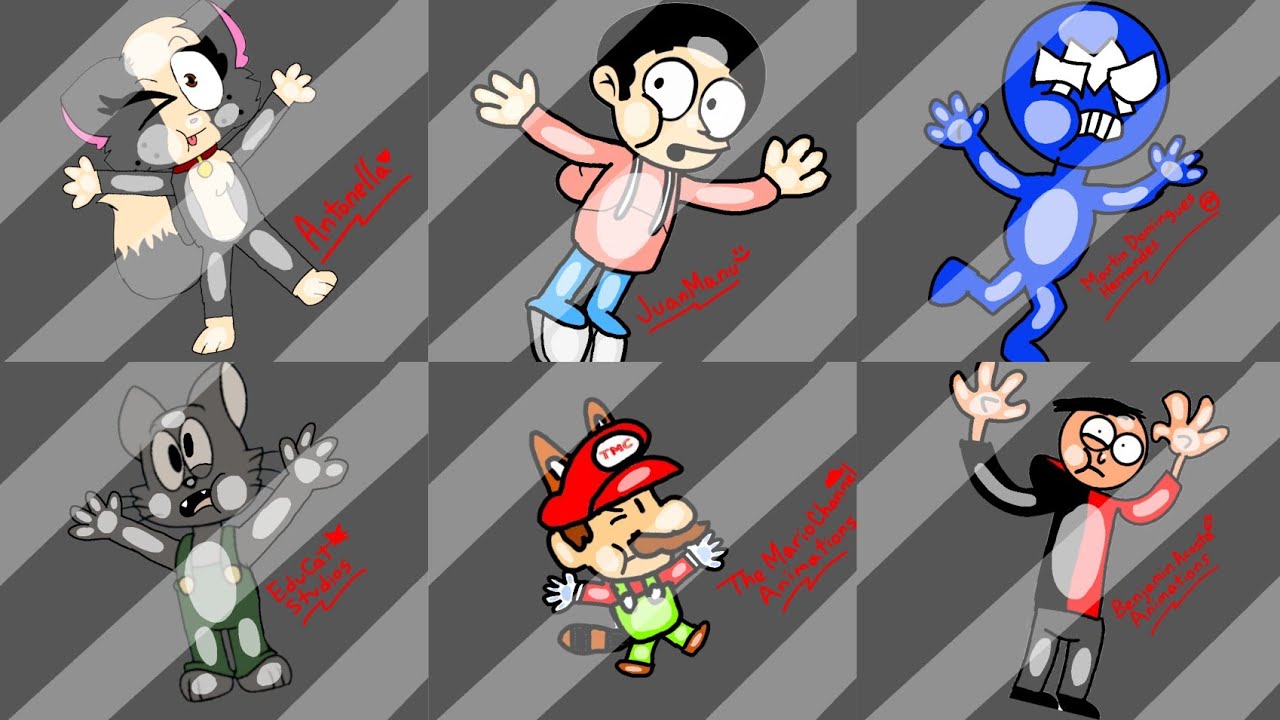 Drawing YouTubers Animators Glass Smack (Against Glass) Para: Todos Los ...