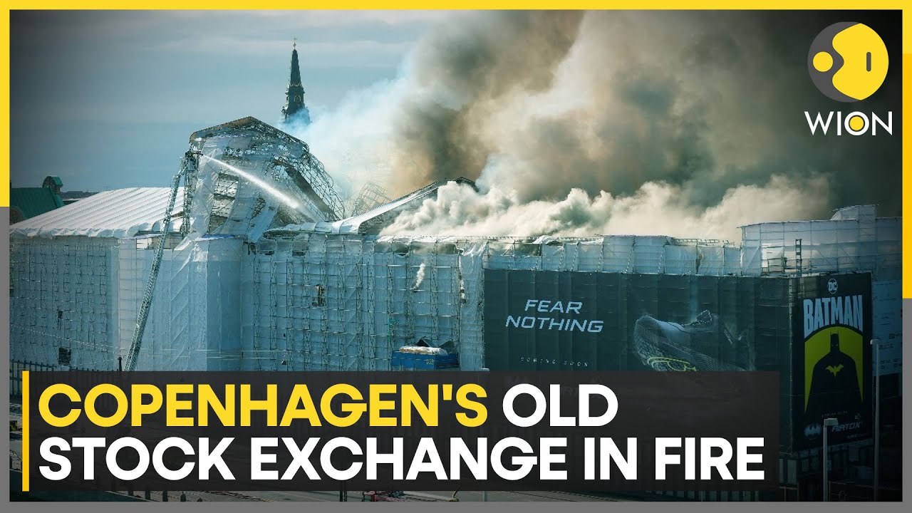 Massive flames engulfs iconic building in Danish capital | WION - YouTube